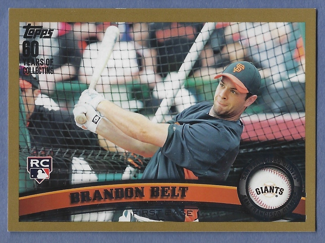 2011 Topps Gold #605 Brandon Belt Rookie Card Giants #/2011 | eBay