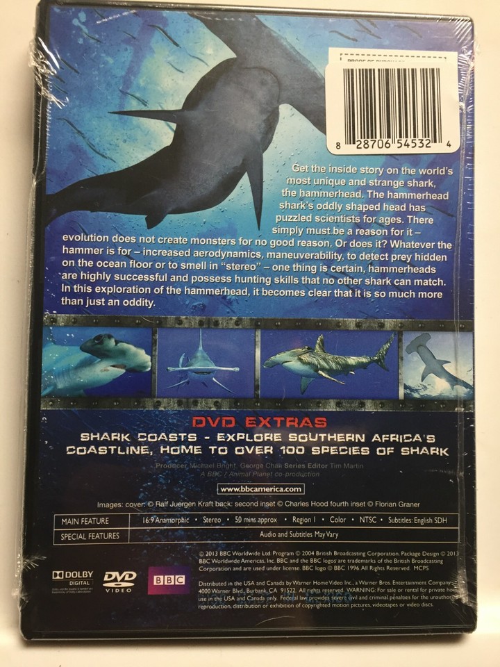 BBC 's Hammerhead [2004] (DVD,2013,Unrated,Widescreen) Sharks!, BRAND ...
