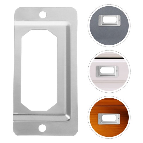 50 Pcs Name Card Holder for Drawer Metal Labels Holders Tag Decorative ...
