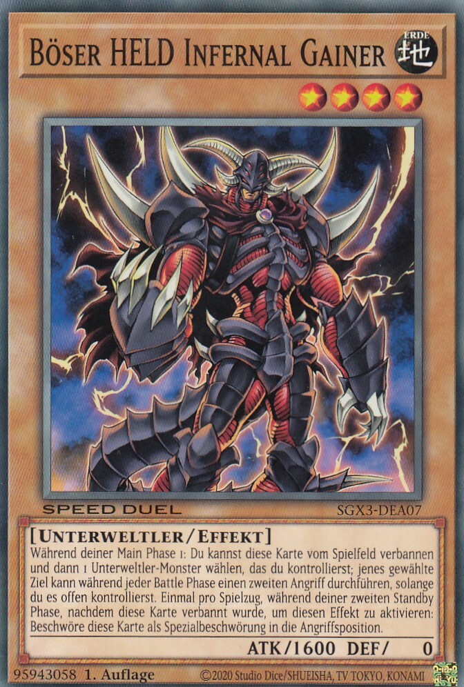 BÖSER HELD Infernal Gainer SGX3-DEA07 Yugioh | eBay.de