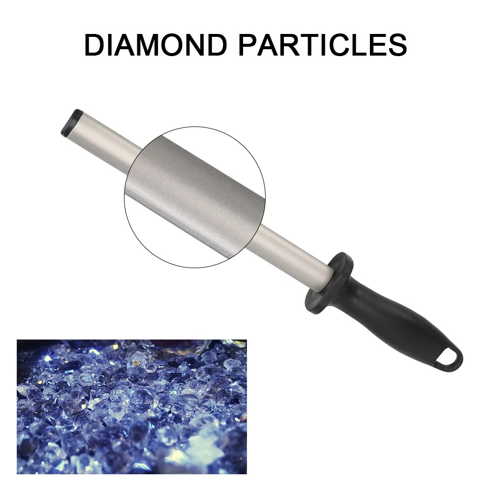 Oval Diamond Steel Knife Sharpener 8/12 Inch Knife Sharpening Tool Bar ...