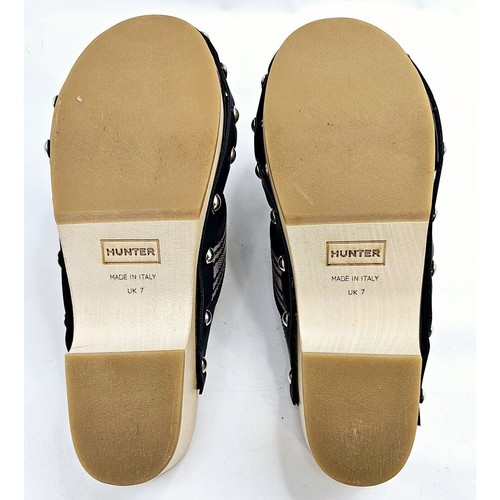 Hunter Original Women's Play Clog Crisscross Blue/Rose Studded Sz 9 NEW ...