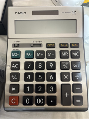 Casio DM-1200BM Desktop Financial Calculator with Extra Large 12-Digit ...