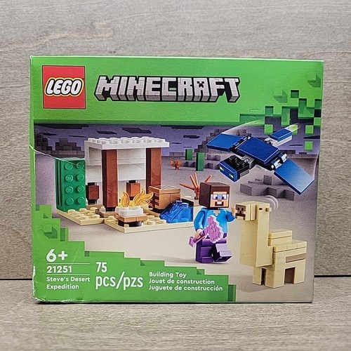 Lego 75pc Minecraft Set STEVE'S DESERT EXPEDITION Building Toy 21251 ...
