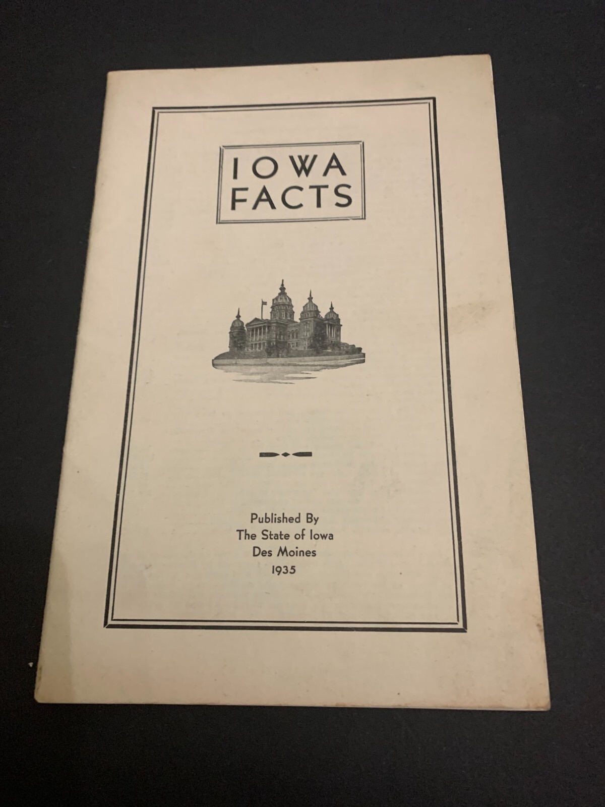 1935 Iowa Facts Booklet by The State Of Iowa Des Moines | eBay