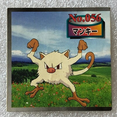 Pokemon 1995 Japanese TOPSUN Seal Sticker No.056 Mankey - #2440 | eBay