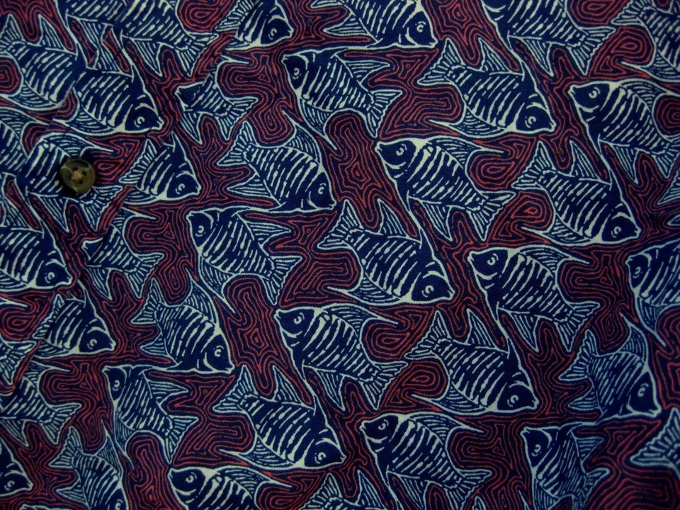 HB HARBOR BAY Men's Shirt~FISH and SWIRLS~6XL~FANTABULOUS IMAGES~74 ...