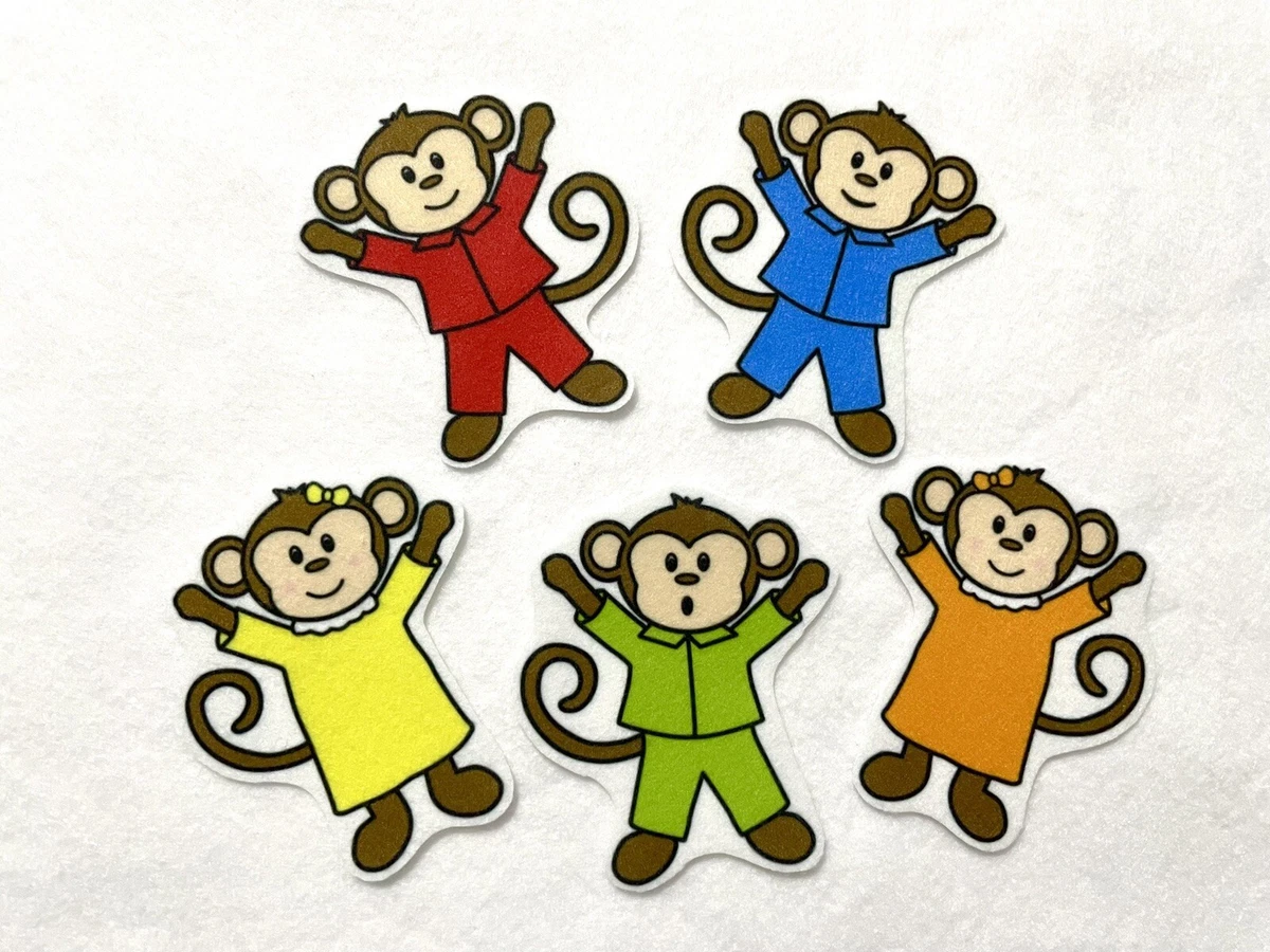 5 Little Monkey Clipart