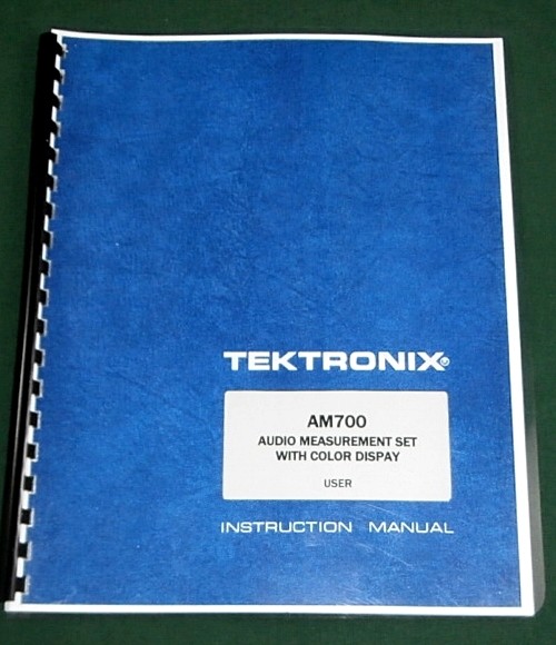 Tektronix AM700 User Manual: Comb Bound & Protective Covers | eBay