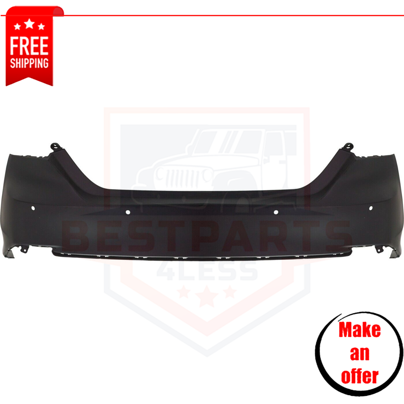 Rear Bumper Cover 521590X914 fascia primed CAPA for 2018-2020 Toyota ...