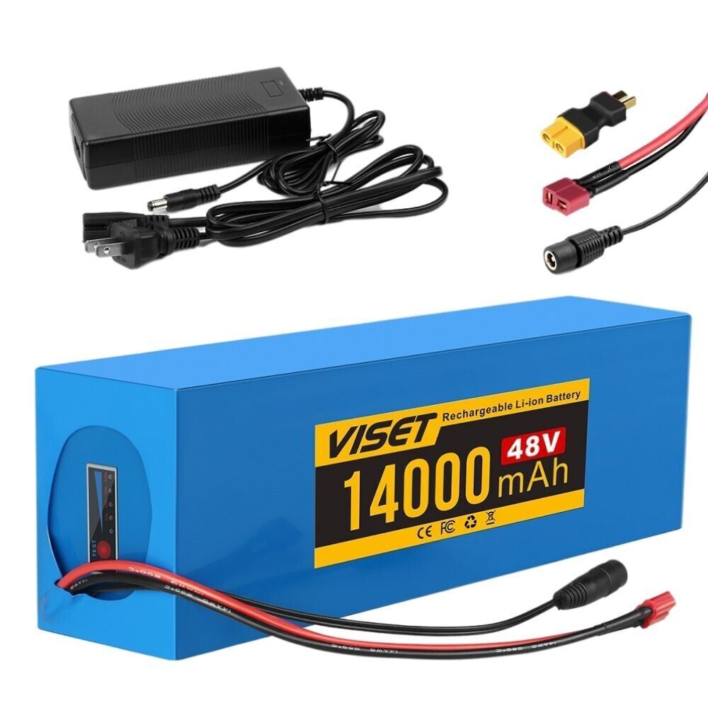 Viset E-Bikes 14000mAh 48V Li-Ion Battery For Electric Bicycle Motor ...