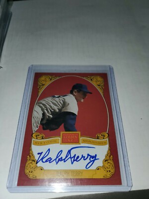 2013 Panini Golden Age Ralph Terry Autograph Auto Historic Signatures ...