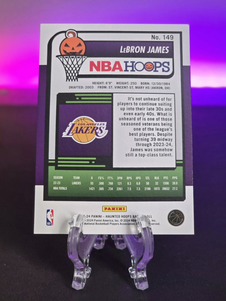 2023-24 Panini Haunted Hoops LeBron James #149 Green Slime - Los ...