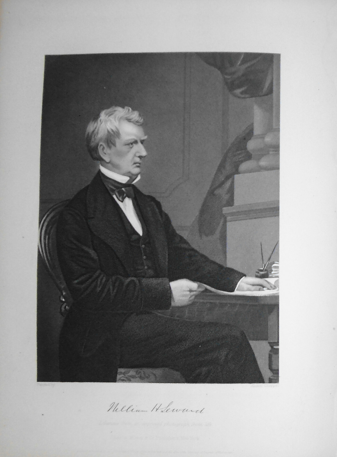 William Henry Seward - engraving 1873 - Duyckinck Portrait Gallery | eBay