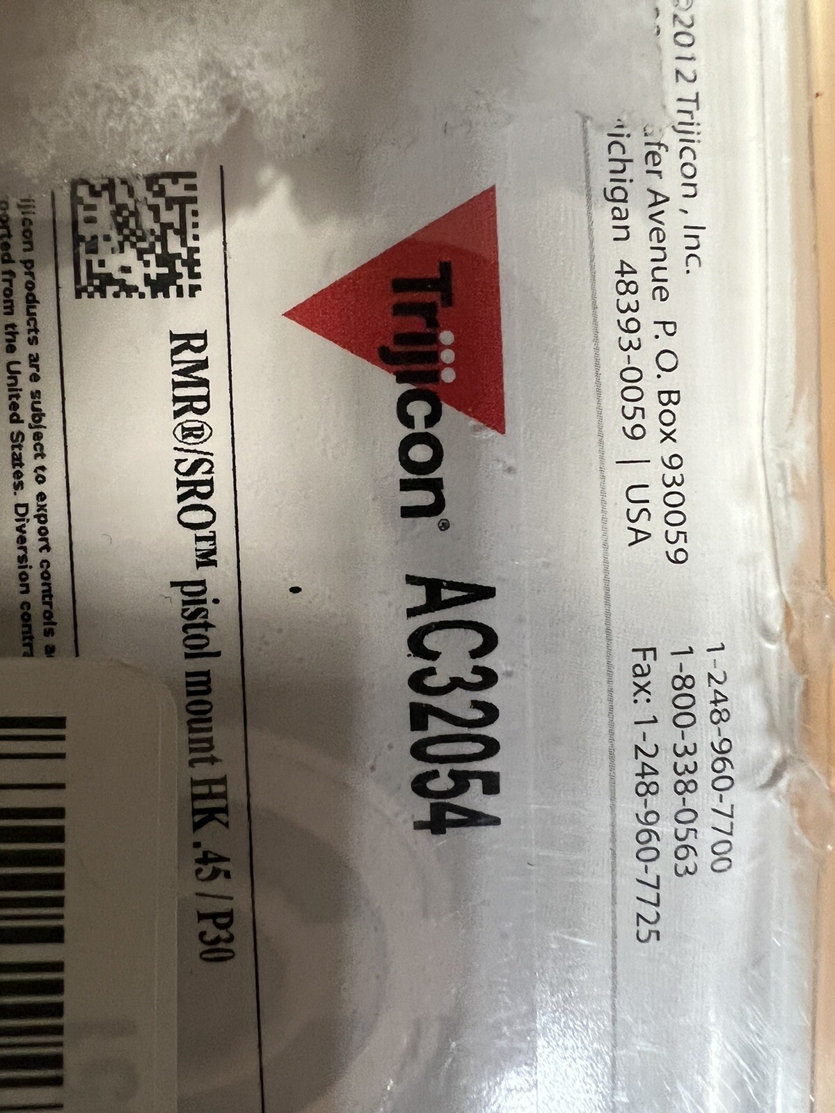 Trijicon RMR RSO Pistol Mount HK 45 AC32054 P30 for sale online | eBay