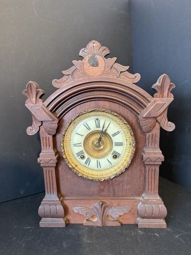 Antique 19th Century Ansonia Clock With Walnut Case USA Made Uranium ...