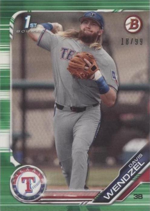 2019 Bowman Draft - Davis Wendzel #BD-81 Green /99 (RC) for sale online ...