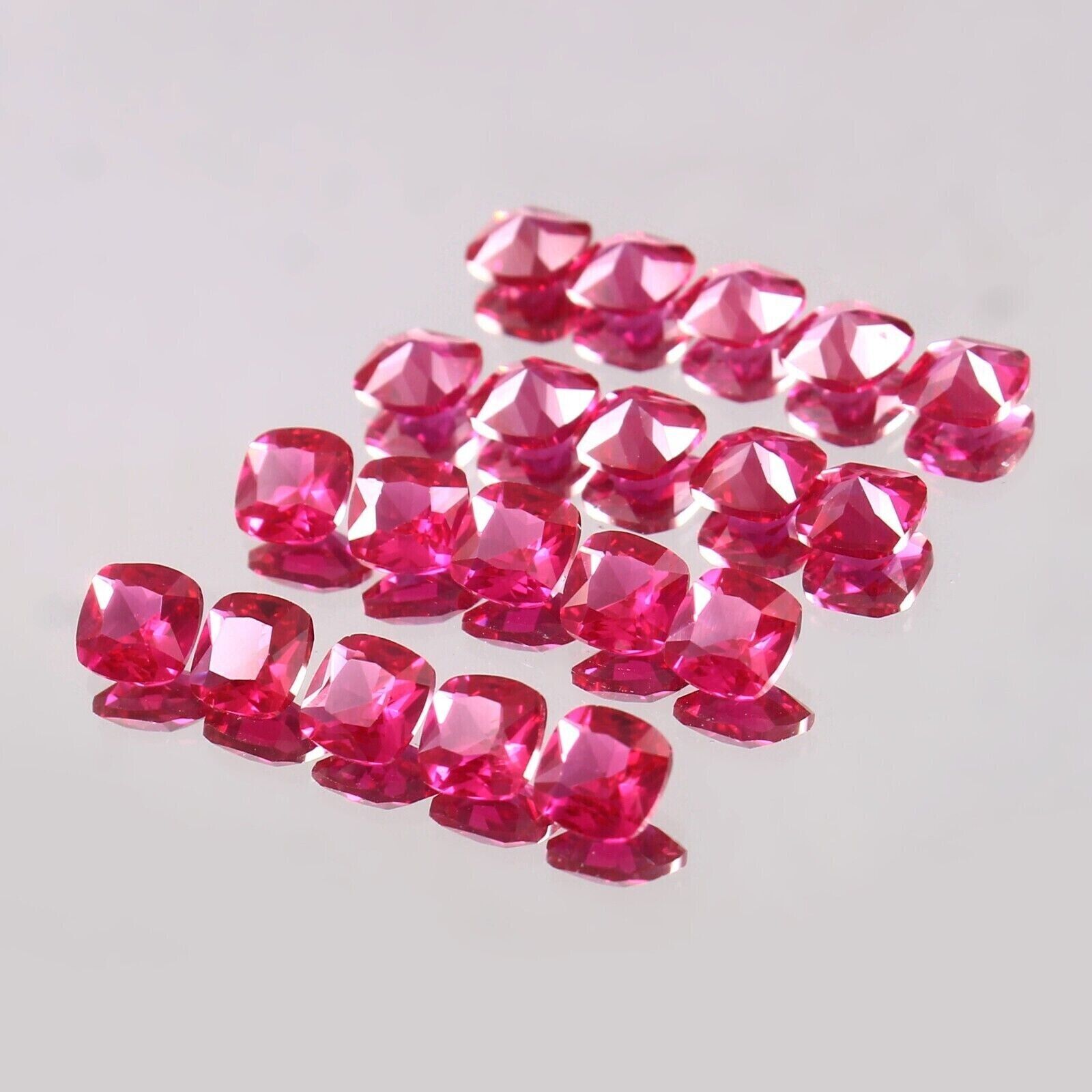 AAA Nice Quality 5x5 MM Natural Burma Ruby Loose Cushion Gemstone Cut ...