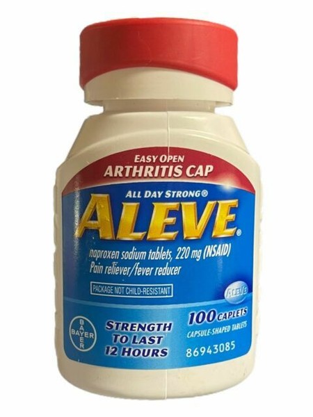 Aleve Easy Open Arthritis Cap Caplets with Naproxen Sodium - 100 Count ...