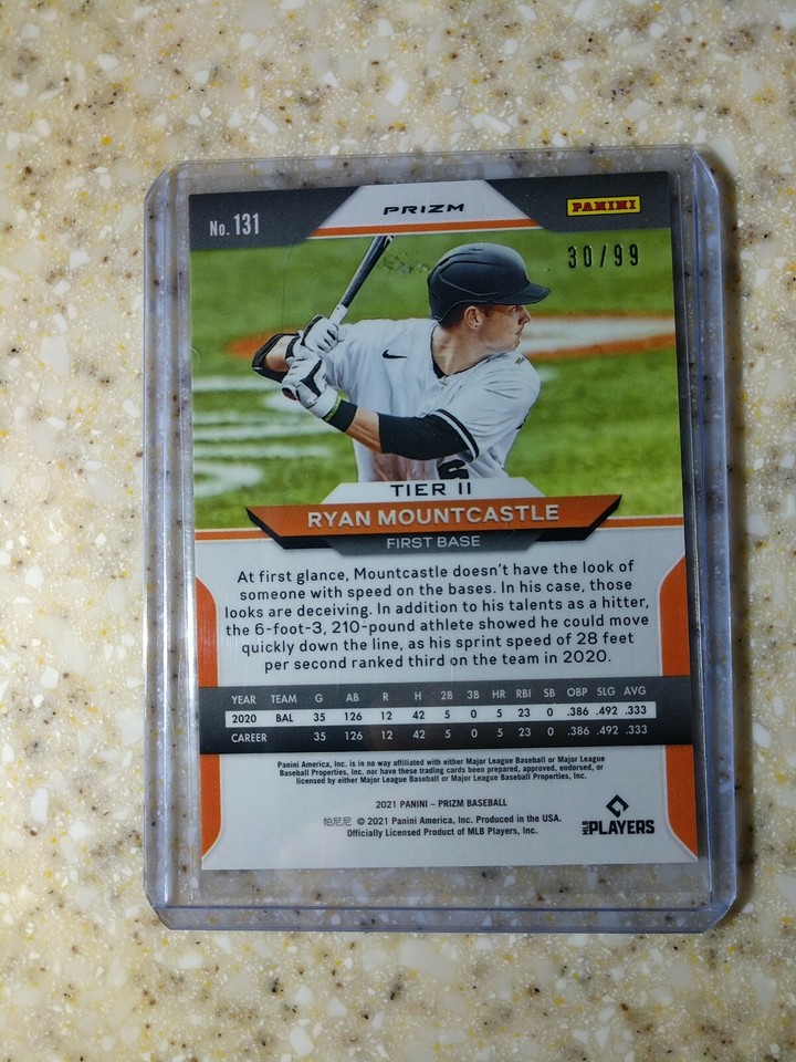 2021 Panini /99 Prizm Ryan Mountcastle Red Donut Circles Disco RC #131 ...