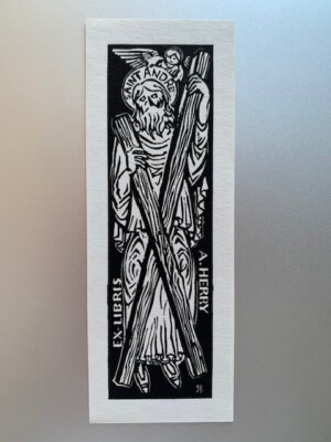 Ex-libris HERRY André, 12 x 35 mm, par FRANÇOIS J., 1963 | eBay