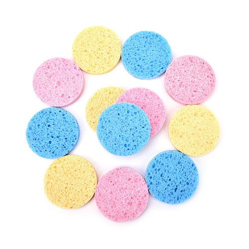 4Pcs Natural Wood Fiber Facial Cleansing Sponges Face Mask Removal ...