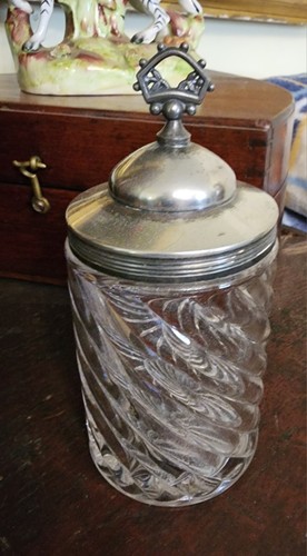 Antique Victorian EAPG SWIRL Glass Pickle Castor Silverplate Lid | eBay
