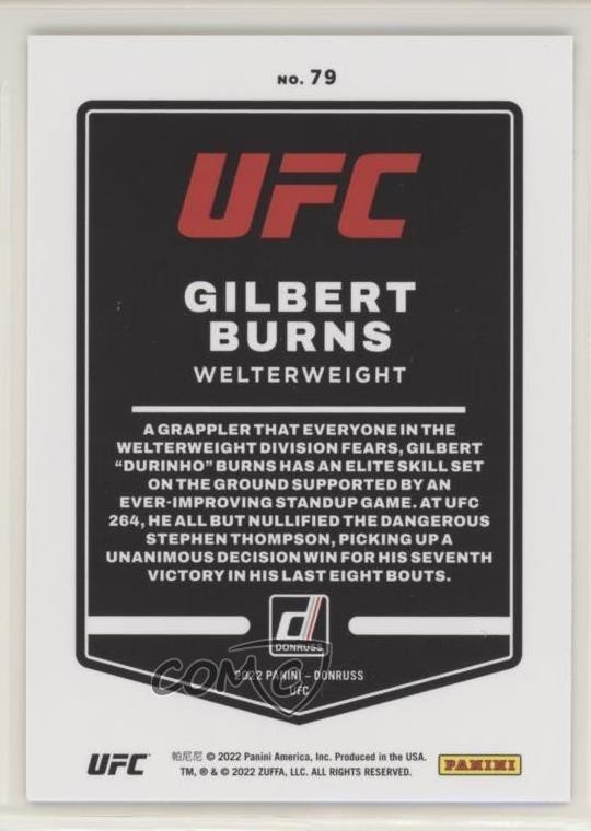 2022 Donruss UFC Green Flood Gilbert Burns #79 | eBay