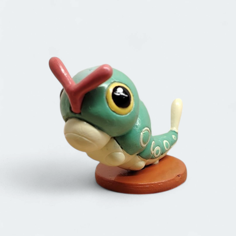 TOMY Pokemon CATERPIE 1.5" Mini Figure CGTSJ Nintendo Vintage Toy ...