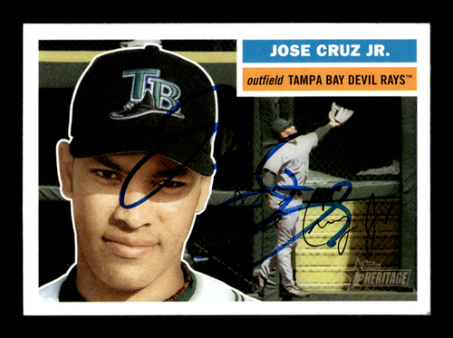 2005 Topps Heritage # 345 Jose Cruz Jr Autograph Signed (M2) Tampa Bay ...