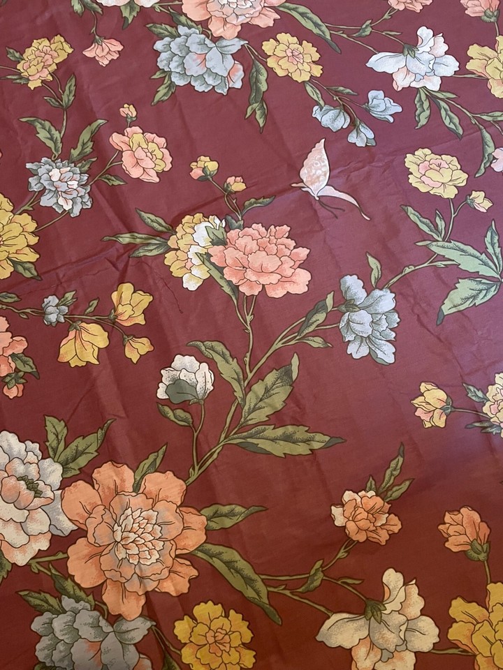 Skinner Home fashions by Nettlecreek fabric Burgundy and floral 4.25 ...