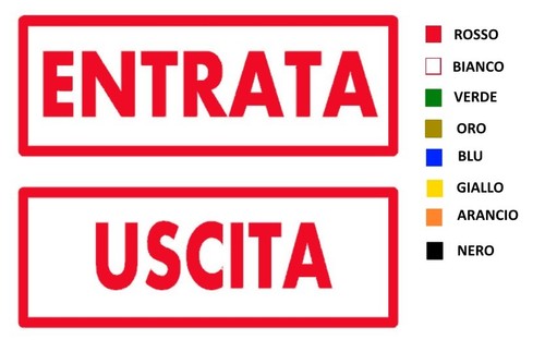 Cartello adesivo ENTRATA - USCITA vinile prespaziato | eBay