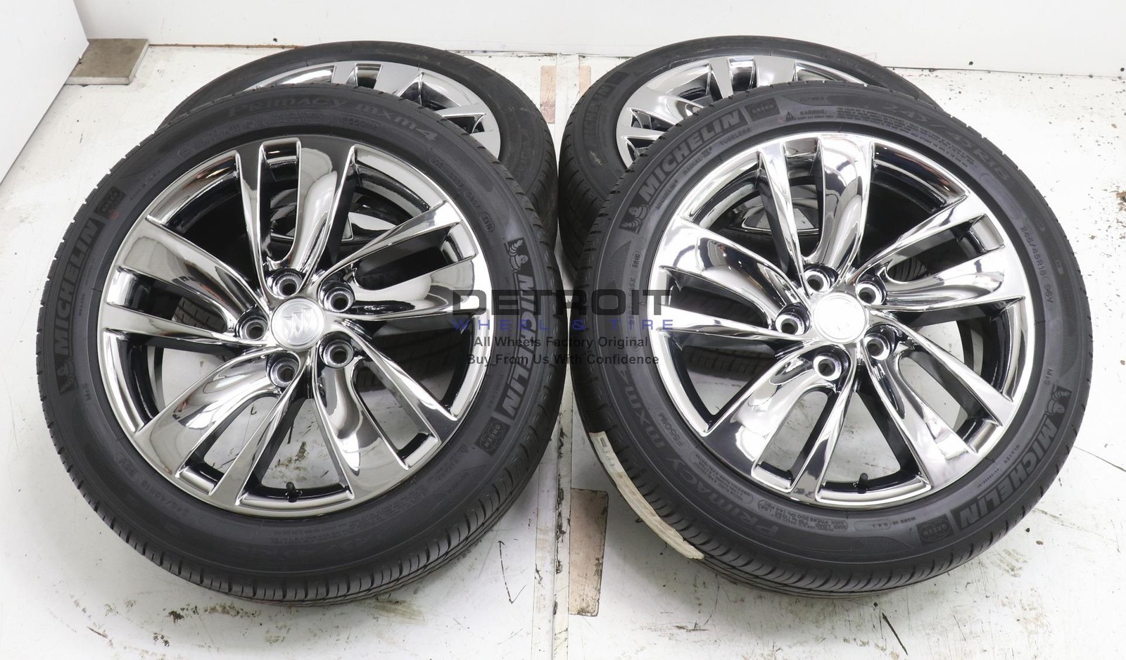 18" BUICK REGAL PVD BRIGHT CHROME WHEELS RIMS & TIRES OEM 2010-2017 ...
