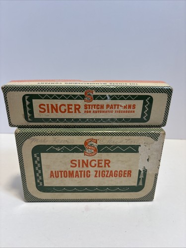Vintage Singer Zigzagger Attachment 160985 w/ Stitch Patterns Box ...