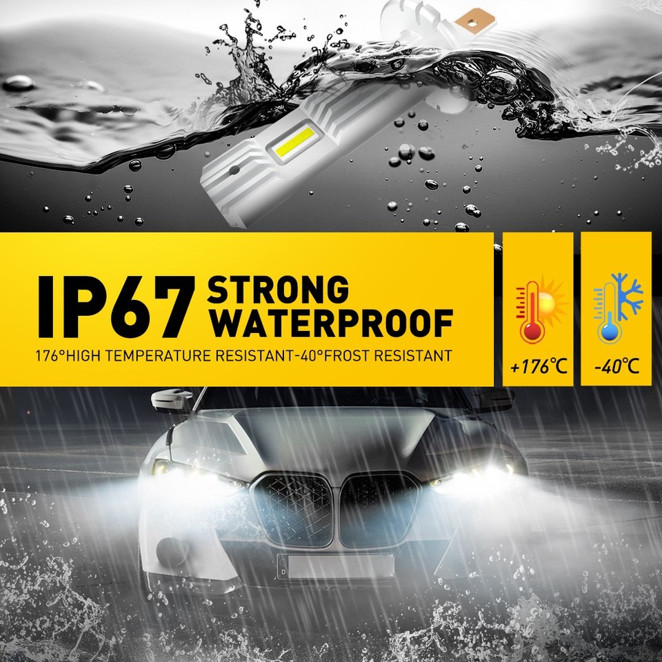 AUXITO H1 LED Headlight Bulbs Conversion Kit High Low Beam 6500K Super ...