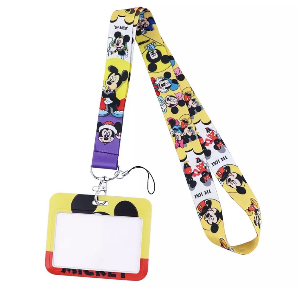 Disney Characters Lanyard Card/Badge/ID Holder Pin Trading Neck Straps ...