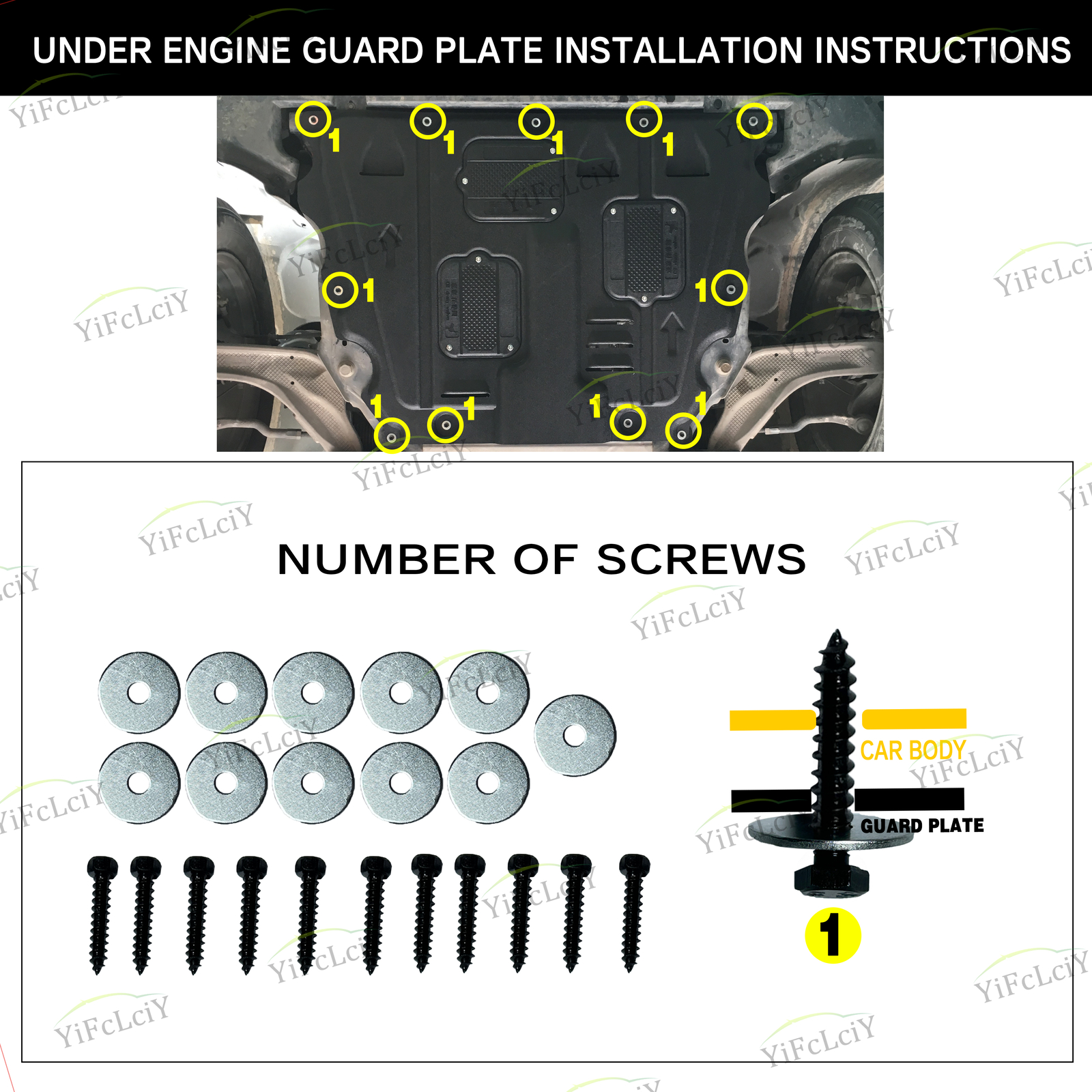 For Ford Fusion 2013-2020 Auto Engine Splash Guards Plastic Steel ...