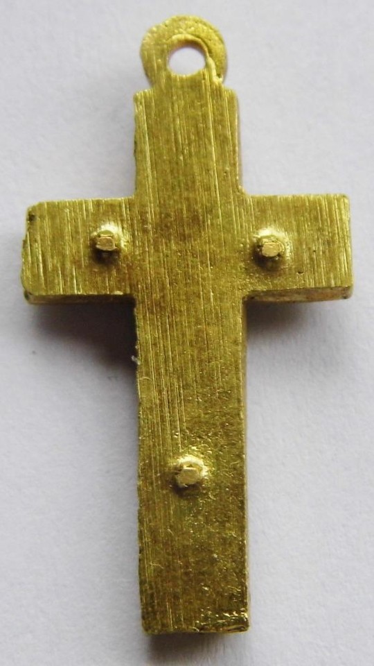 Fine Antique Brass Pectoral Crucifix Ebony Inlay Corpus Old New Stock ...