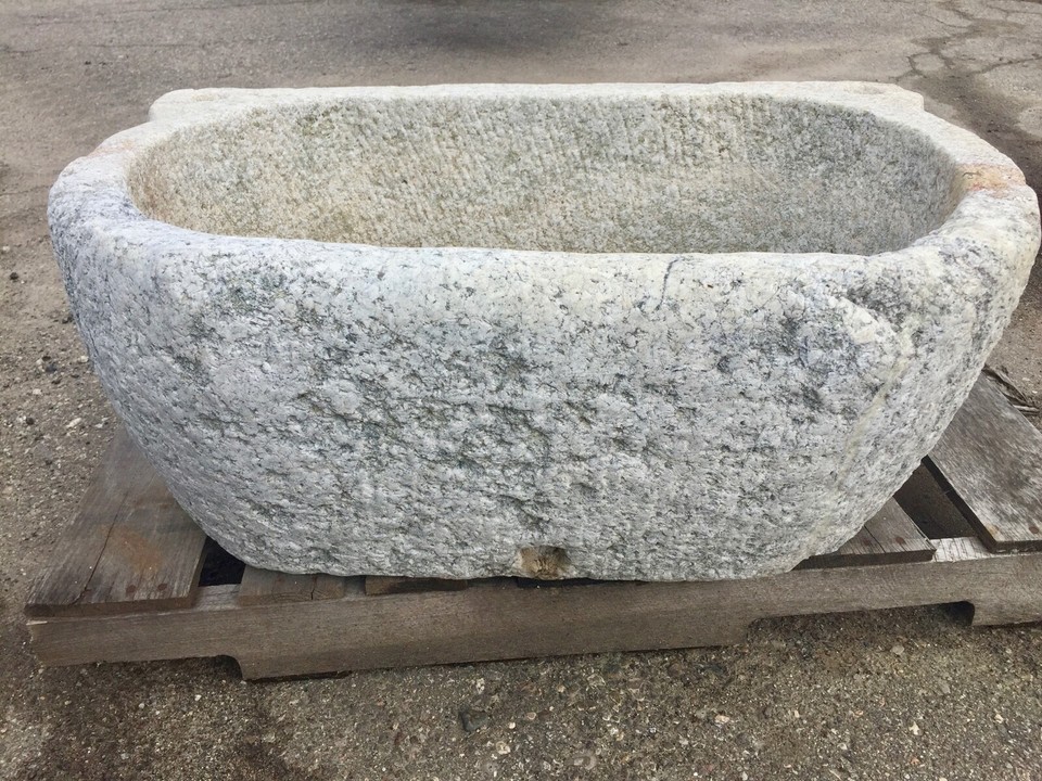 Reclaimed marble stone Trough Japanese garden water antique basin ...