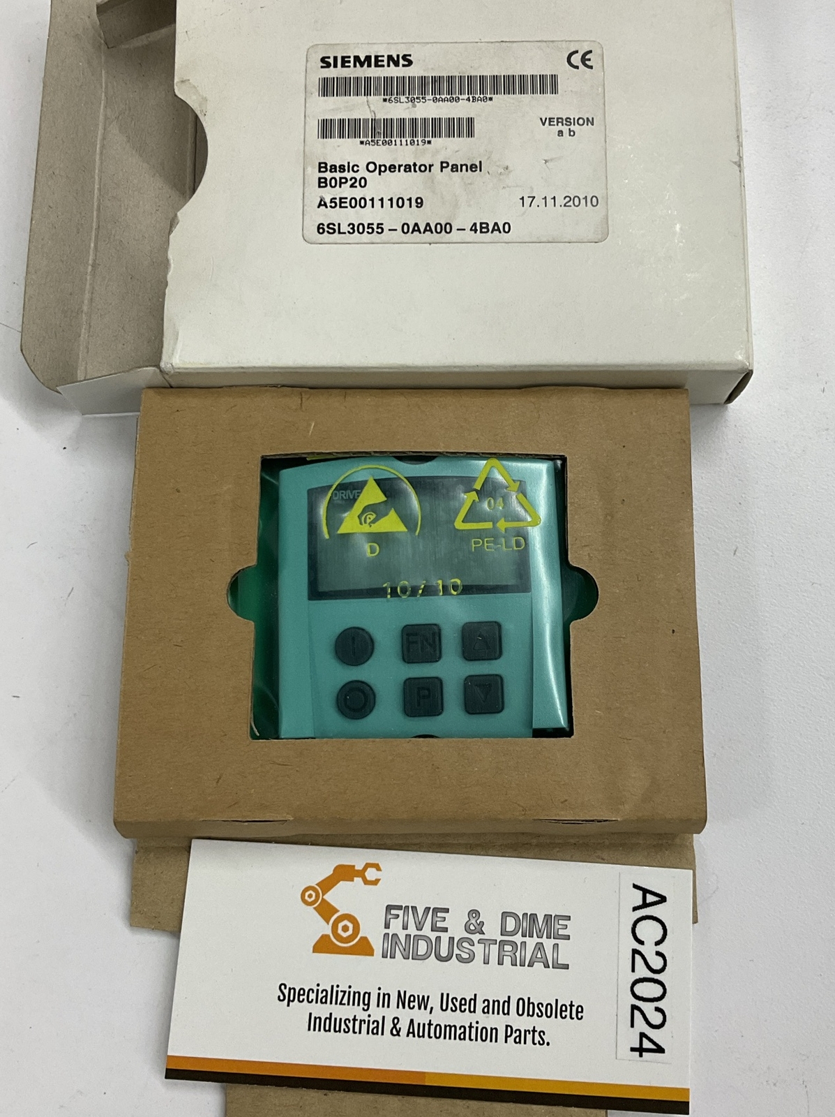 Siemens 6SL3055-0AA00-4BA0 Basic Operator Panel BOP20 | eBay