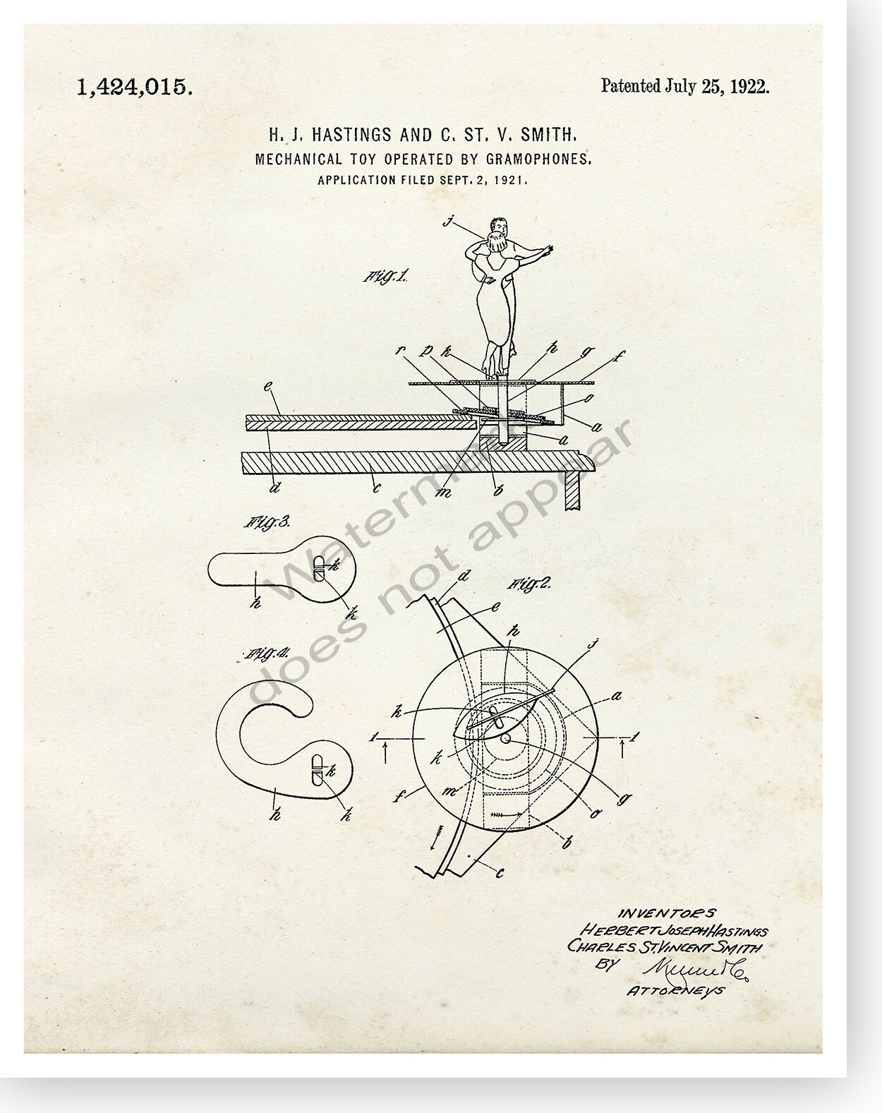 Tango Two Victrola Gramophone Phonograph Dancing Toy Patent Print ...