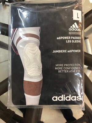 Adidas Adipower Padded White Leg Sleeve Size Large | eBay