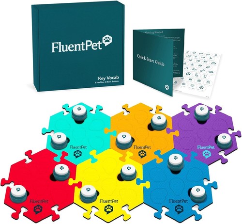 FluentPet Key Vocab Kit - Set of 12 Recordable Buttons for Dogs & Cats ...