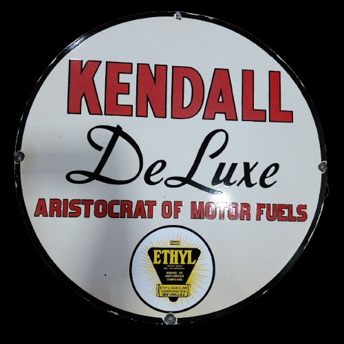 KENDALL PORCELAIN ENAMEL SIGN 30X30 INCHES DOUBLE SIDED | eBay