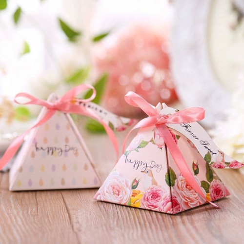 10-200X Spring Flower Paper Wedding Party Favour Sweet Boxes Bags ...