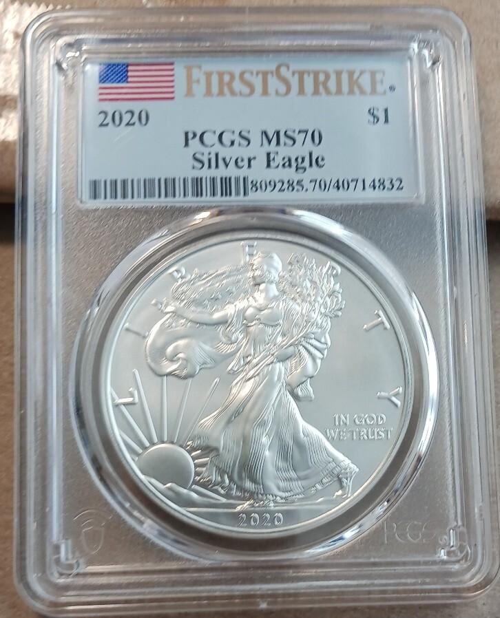 2020 American Silver Eagle PCGS MS70 First Strike Label PQ | eBay