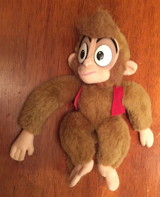 Vintage Disney Mattel Aladdin Movie Monkey Apu Soft 10” Doll Plush ...