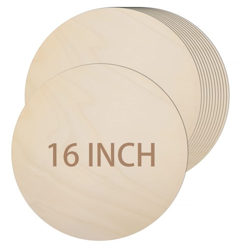 6 Pack 16 Inch Wood Circles for Crafts Unfinished Wood Rounds Natural ...