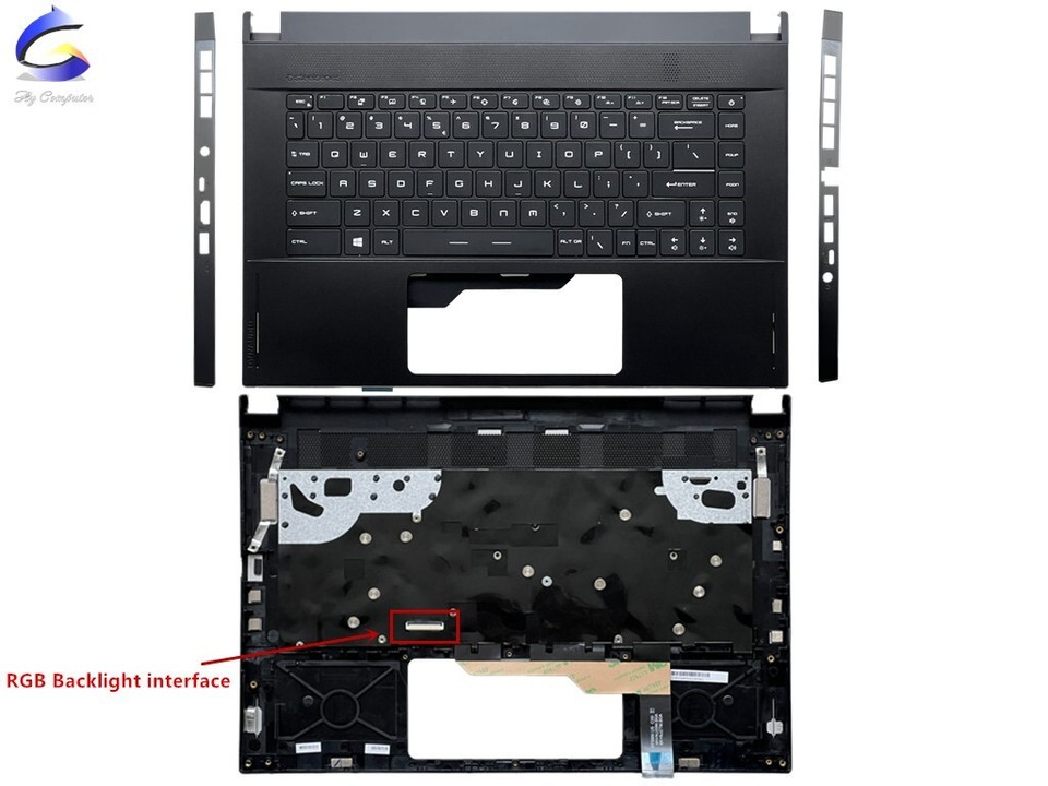 New For MSI GS66 Stealth MS-16V1 Upper Case Palmrest Cover Black RGB US ...