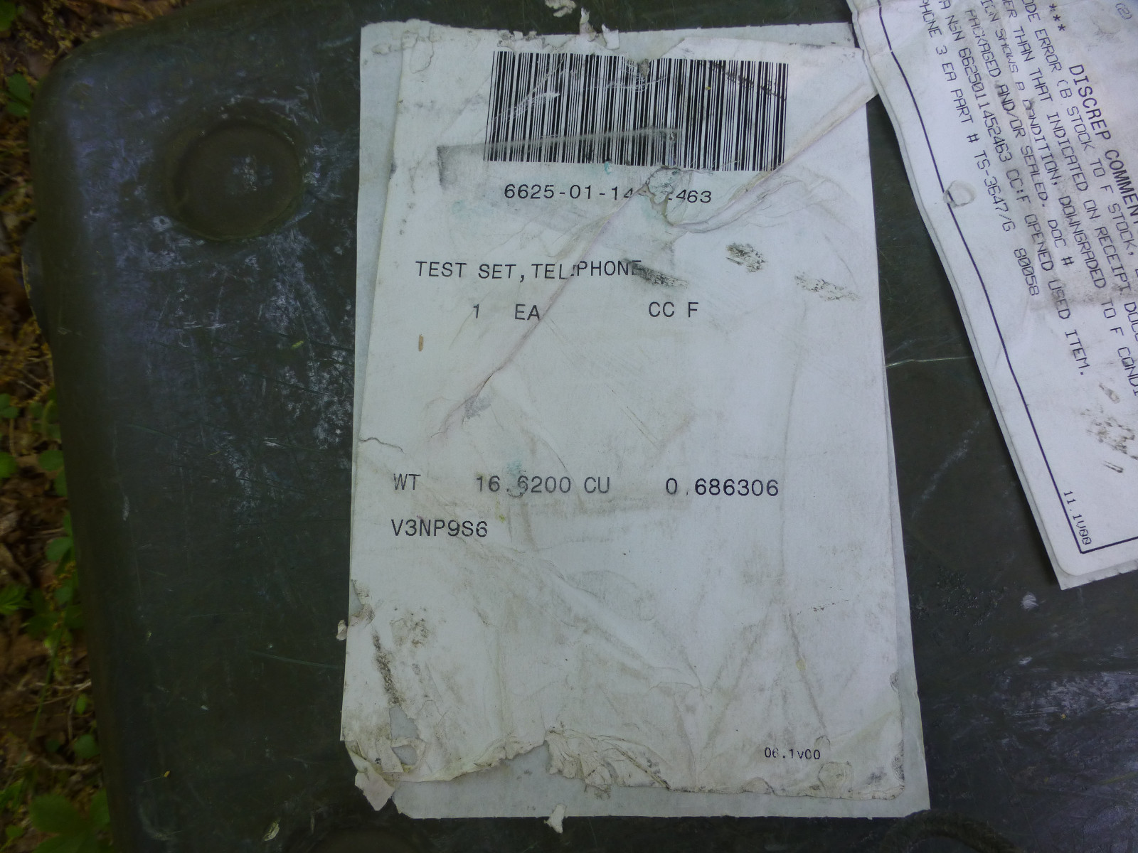 Vintage U.S. Army Telephone Field Test Set NSN 6625011452463 TS-3647/G ...